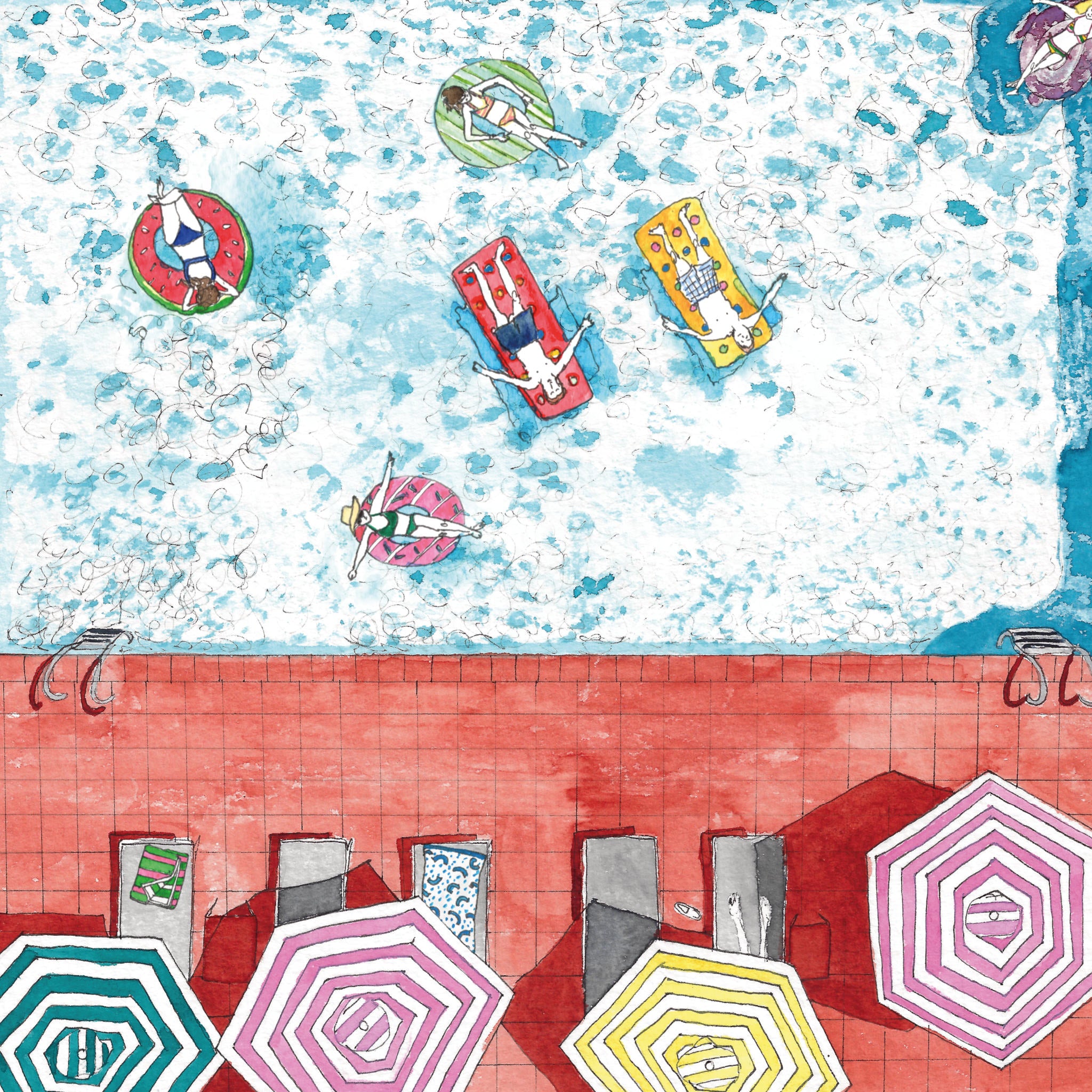 Summer Holiday in the Pool Print – Sally Meier